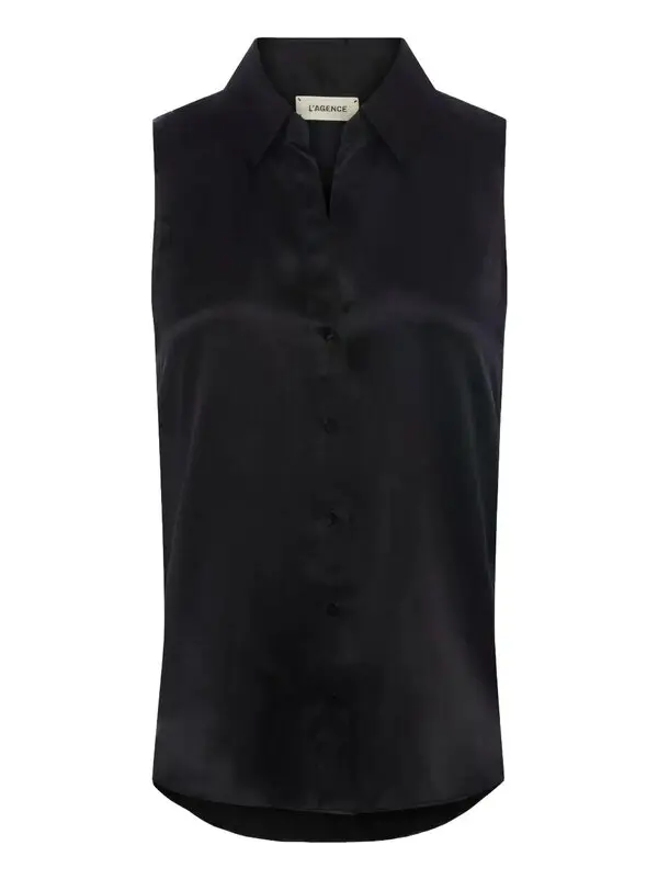 L'Agence Sleeveless Blouse - Black