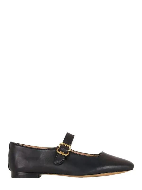 Sam Edelman Michaela Buckle-strap Square-toe Flats - Black