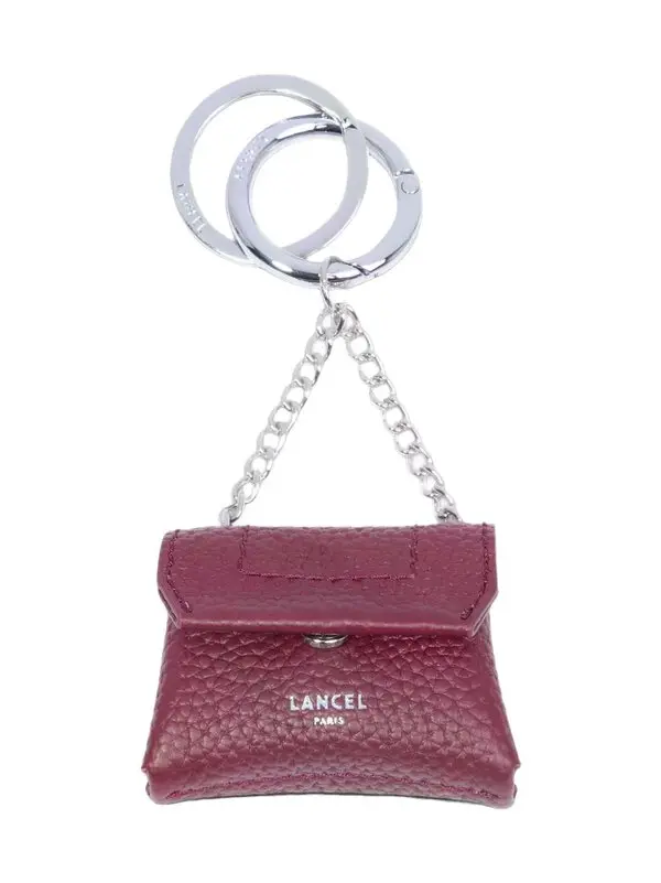 LANCEL Leather Keyring - Red