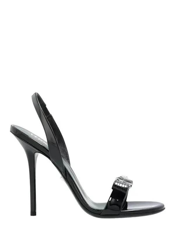 Versace Medusa Bow Slingback Sandals - Black