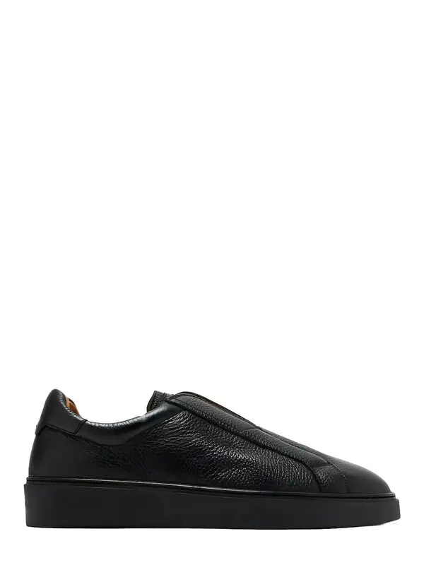 Magnanni Slip-on Leather Sneakers - Black