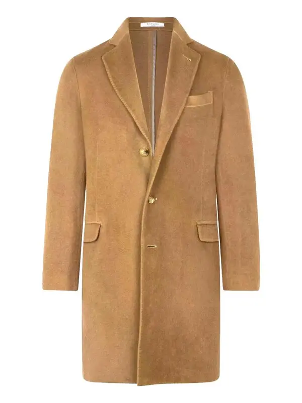 Boglioli Three-button Brushed Cashmere Coat - Brown