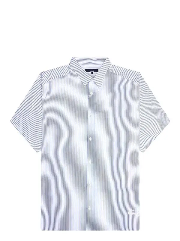 Comme Des Garçons Striped Short-sleeve Shirt - Blue