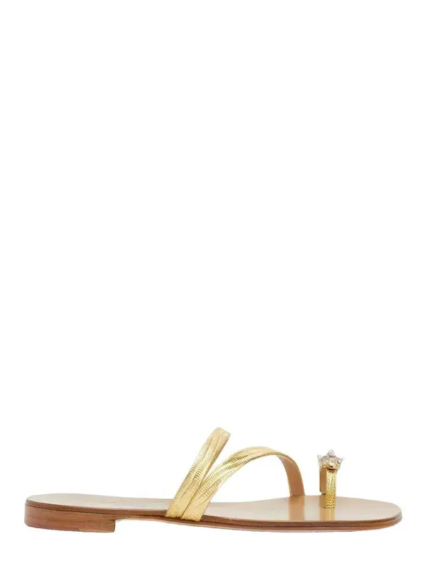 GIUSEPPE ZANOTTI Crystal-embellished Sandals - Gold