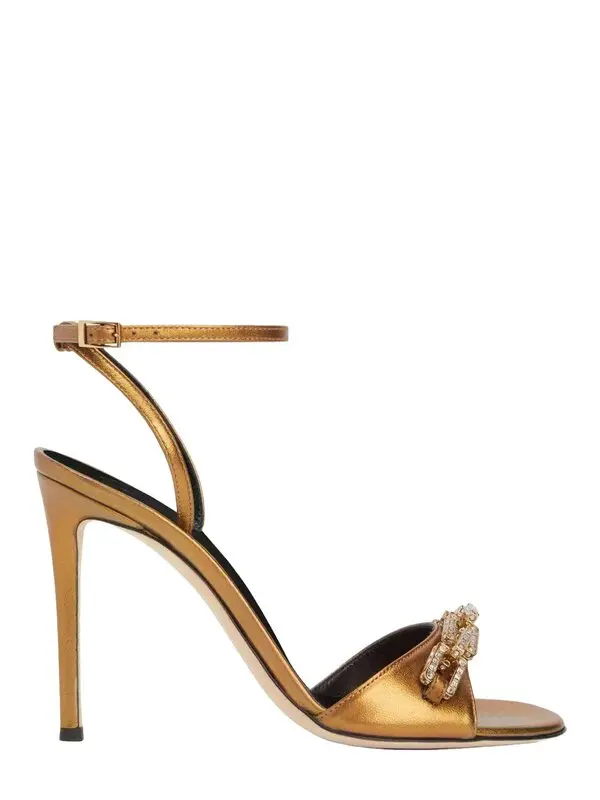 GIUSEPPE ZANOTTI Crystal-embellished Stiletto Sandals - Gold
