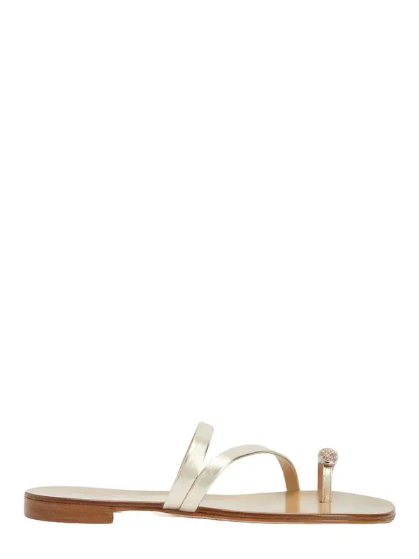 GIUSEPPE ZANOTTI Febe Crystal-embellished Toe Sandals - Gold