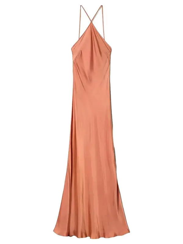 TWINSET Satin Maxi Dress - Pink