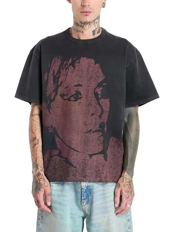 MISBHV Portrait-print T-shirt - Black