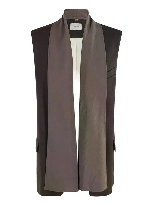 ALYSI Flap-pockets Waistcoat - Brown