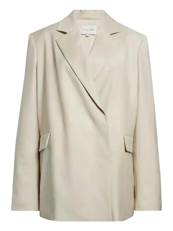 Loulou De Saison Notched-lapel Blazer - Neutrals