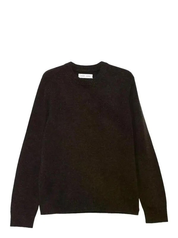 SAMSOE SAMSOE Round-neck Wool Sweater - Brown