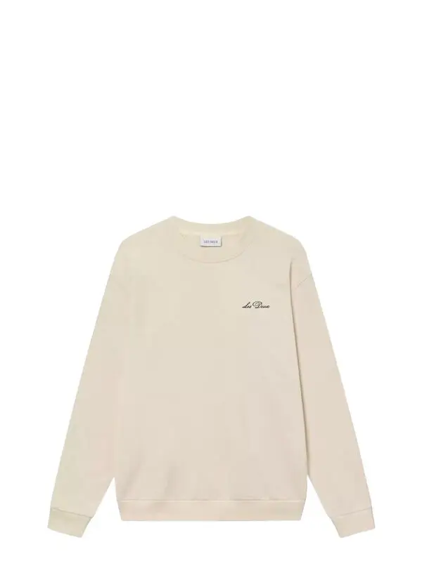 LES DEUX Logo-detailed Crew-neck Sweatshirt - Neutrals