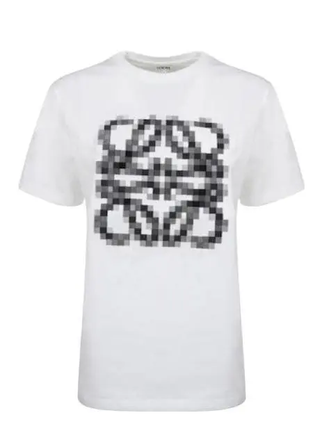 Loewe Anagram Pixellated T-shirt - White/black
