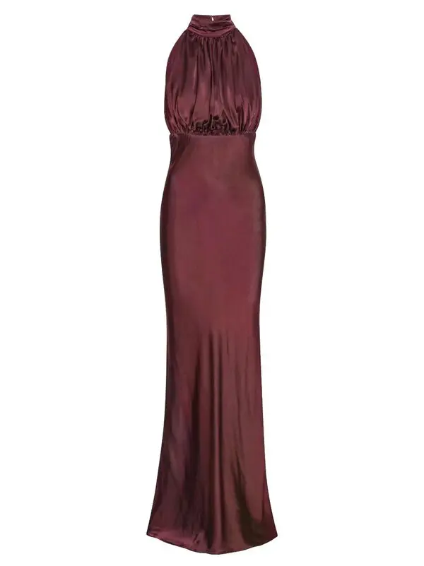 ROTATE BY BIRGER CHRISTENSEN High-neck Sleeveless Maxi Dress - Red