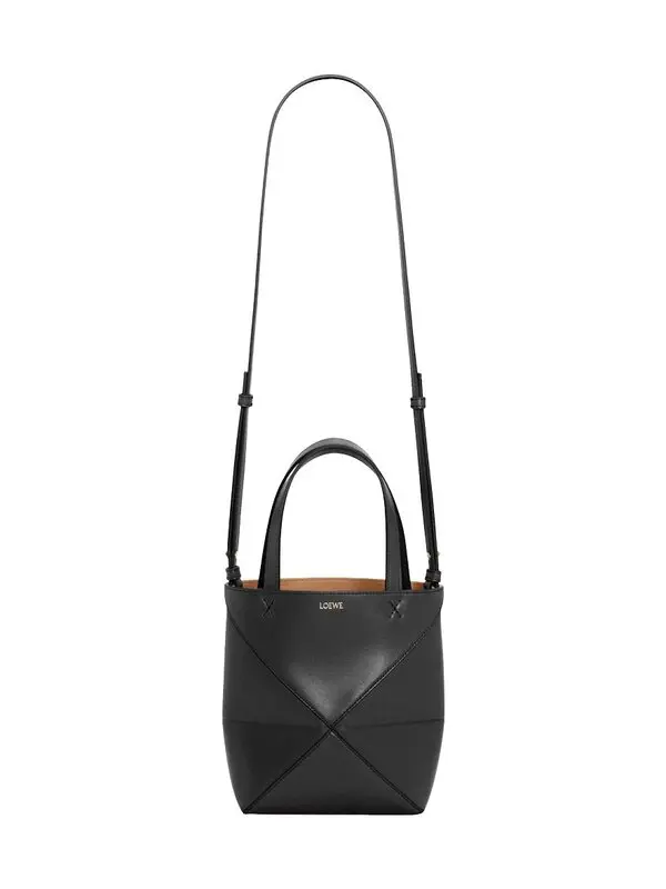 Loewe Mini Puzzle Fold Tote - Black