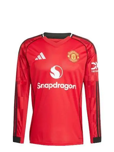 Adidas 25/26 Long Sleeve Home Jersey - Manchester United Mufc Red