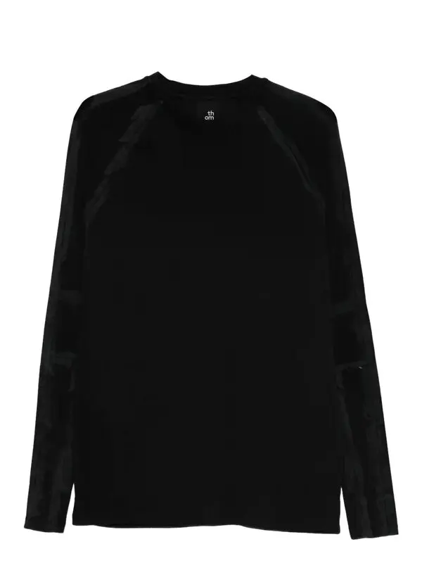 THOM KROM Panelled Long-sleeve Sweater - Black