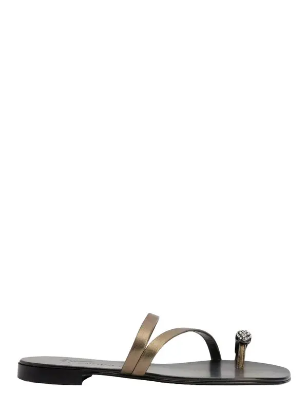 GIUSEPPE ZANOTTI Febe Crystal-embellished Leather Sandals - Silver