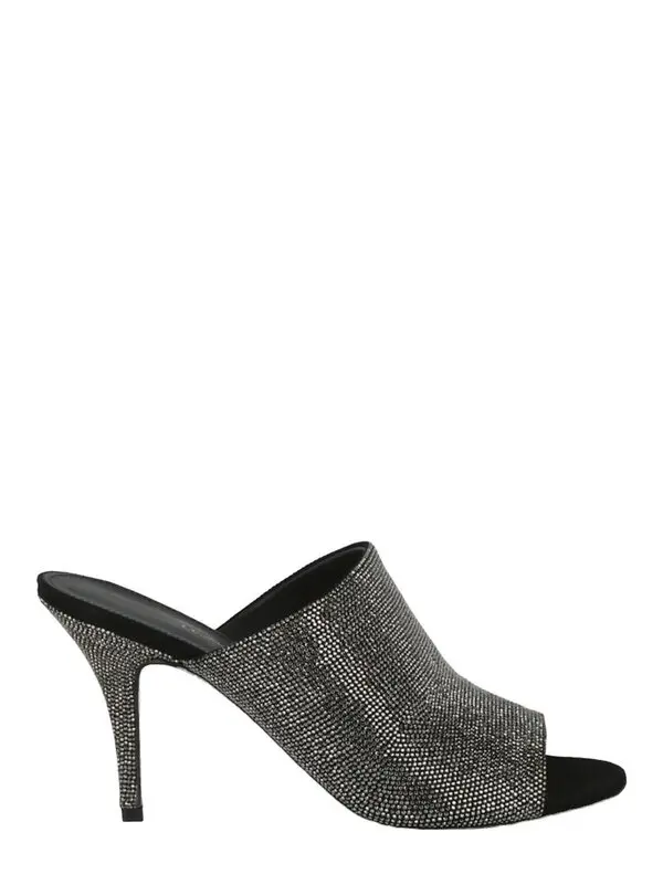 FERRAGAMO Janine Crystal Heel Sandals - Black