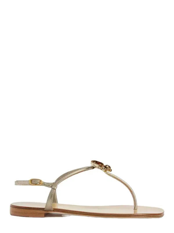 GIUSEPPE ZANOTTI Efrata Crystal-embellished Sandals - Silver