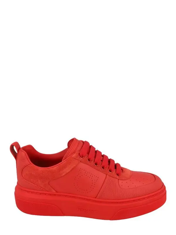 FERRAGAMO Cassina Low Top Sneakers - Red