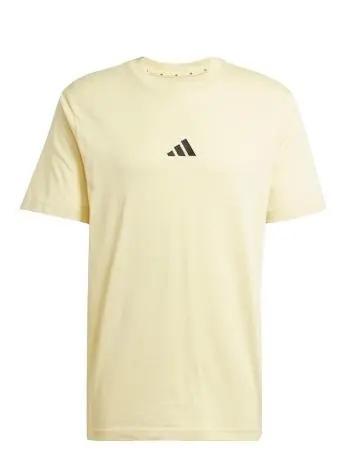 Adidas Essentials Small Logo Single Jersey T-shirt - Powder Yellow Black