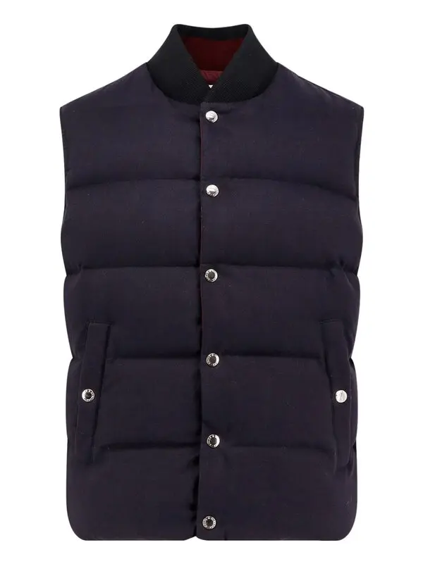Dolce & Gabbana Cotton And Viscose Reversible Sleeveless Jacket - Blue
