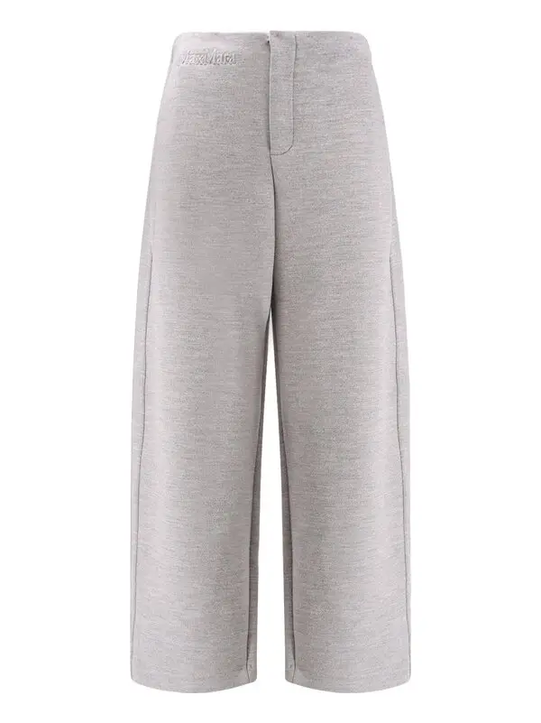 Max Mara Wool And Cotton Trousers - Grey