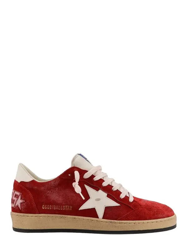 Golden Goose Ball Star Suede Low-top Sneakers - Red