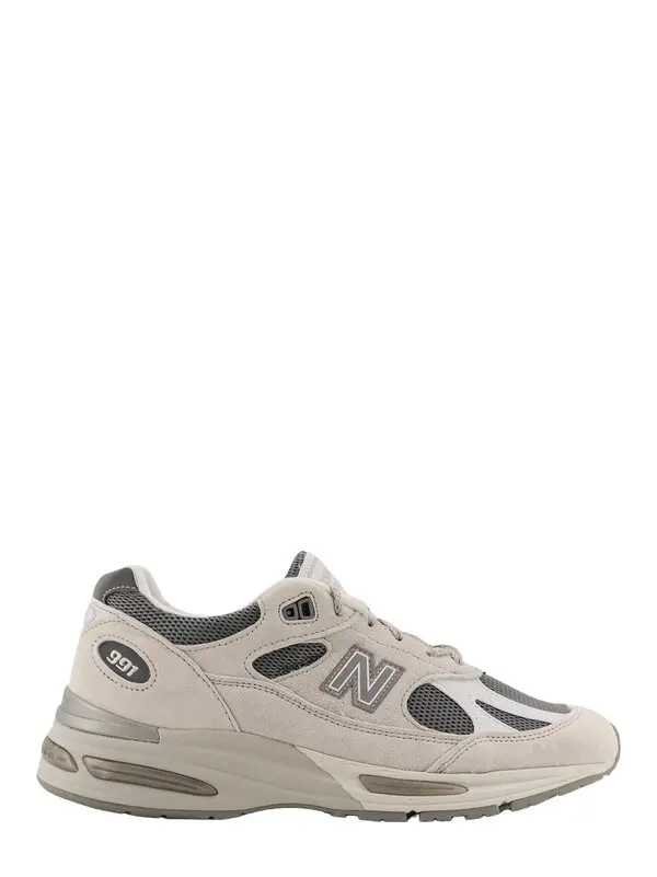 NEW BALANCE 991 Mesh And Suede Low-top Sneakers - Grey