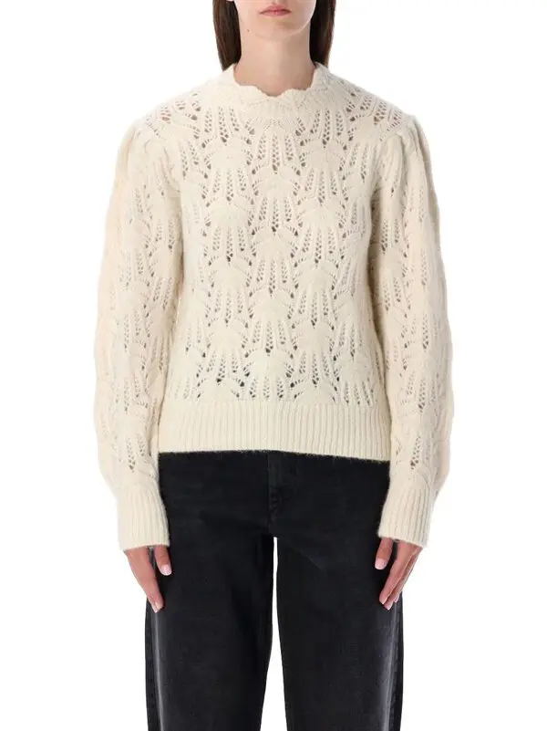 Isabel Marant Lace Knit Sweater - Beige