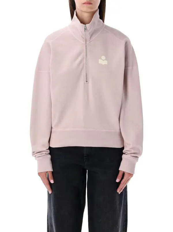 Isabel Marant Zip Sweatshirt - Light Pink Ecru