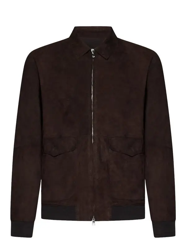 FRANZESE COLLECTION Franzese Napoli Brad Pitt Bomber Jacket - Brown