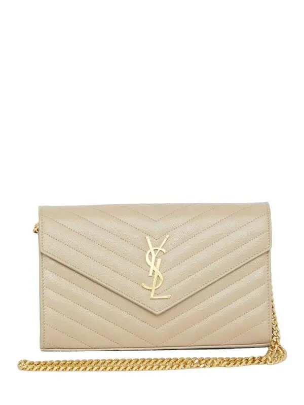 Saint Laurent Cassandre Pouch Matelass - Beige