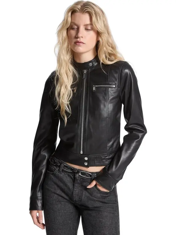 Michael Kors Leather Jacket - Black