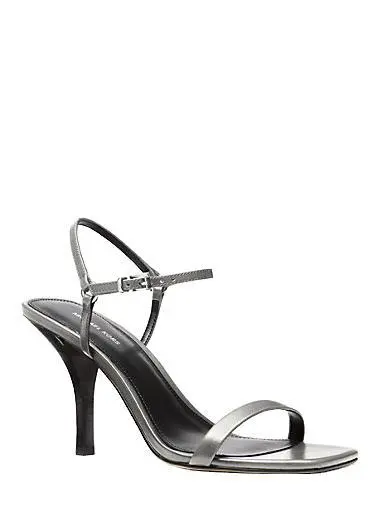 Michael Kors Selina Burnished Leather Sandal - Grey