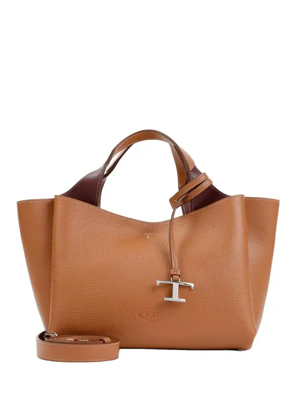 TOD'S Textured Handbag - Camel