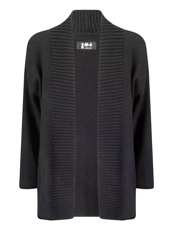 Labo.art Long-sleeve Open-front Cardigan - Black
