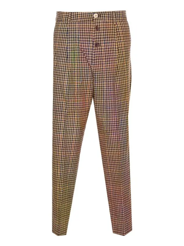 Liu Jo Chequered Trousers - Brown
