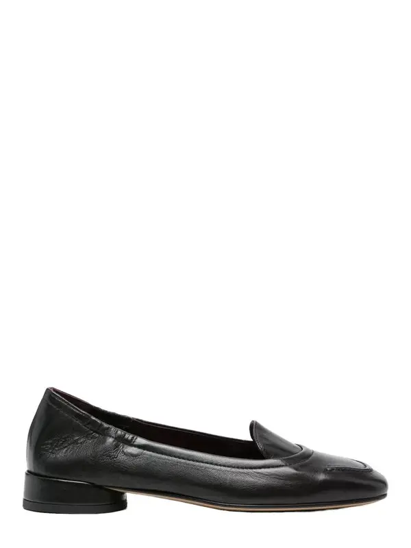 POMME D´OR Leather Flat Pumps - Black