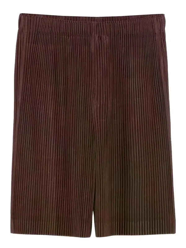 Issey Miyake Pleated Shorts - Brown