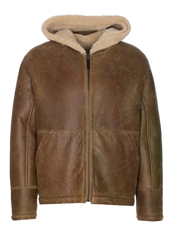YVES SALOMON Reversible Hooded Shearling Jacket - Neutrals