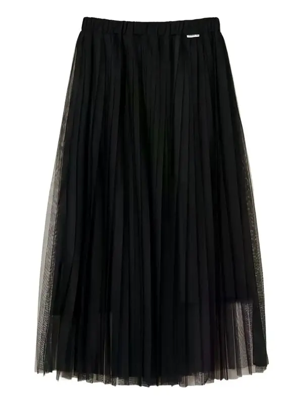 TWINSET Pleated Midi Skirt - Black