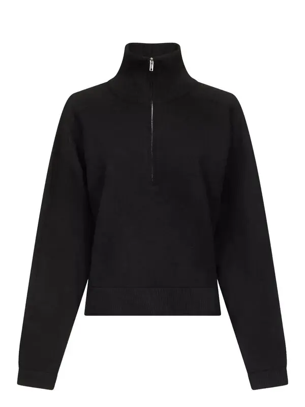 Loulou De Saison Dries Zip-front Cashmere Sweater - Black