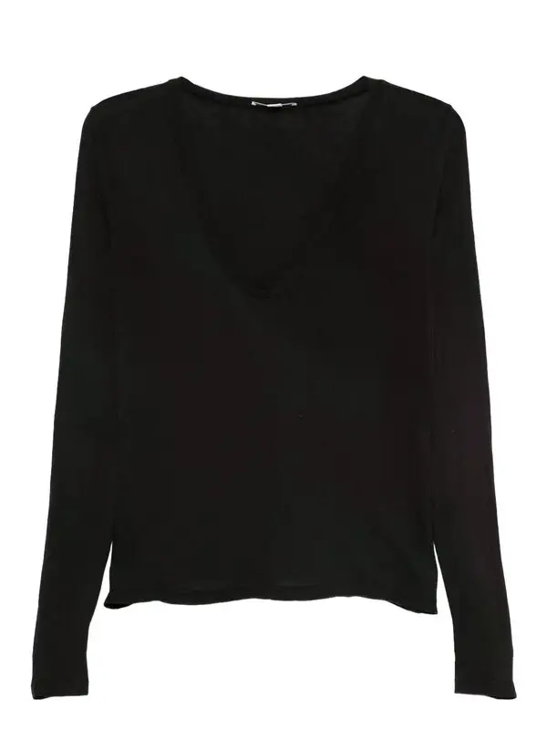 JAMES PERSE Long-sleeve V-neck T-shirt - Black