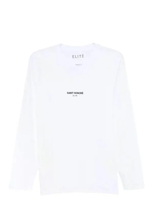 ELITE Logo-print Jersey Top - White