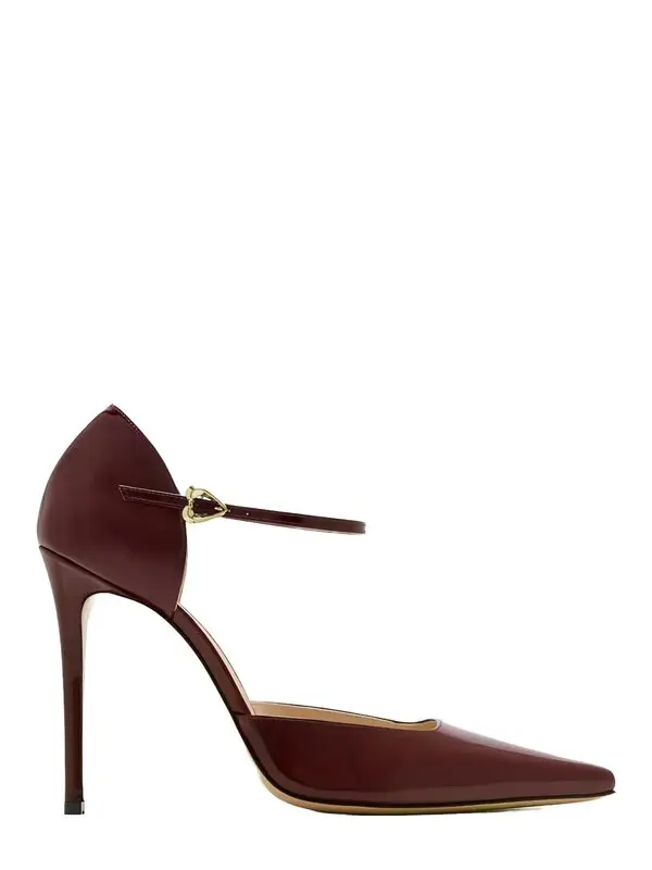 ANDREA WAZEN 105mm Ankle-strap Pointed-toe Pumps - Red
