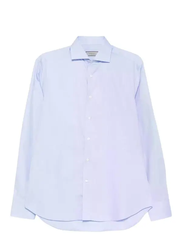 Canali Long-sleeve Cotton Shirt - Blue