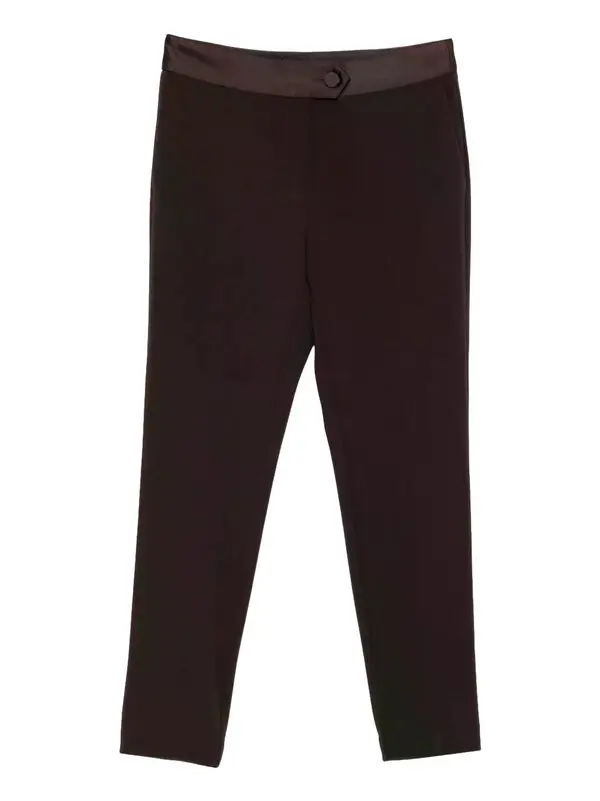 Imperial Button-fastening Cotton Trousers - Brown
