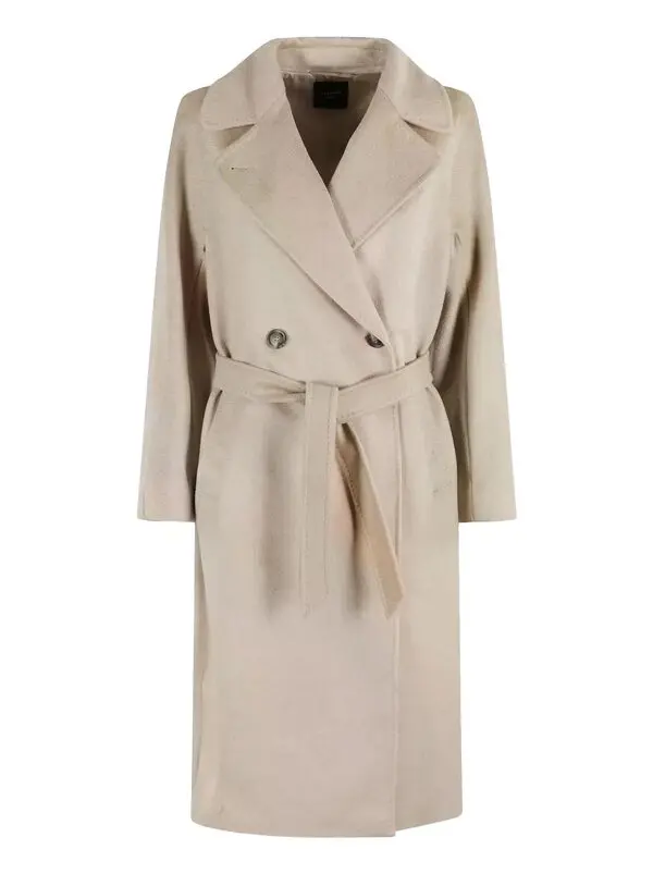 Max Mara Belted Double-breasted Coat - Neutrals